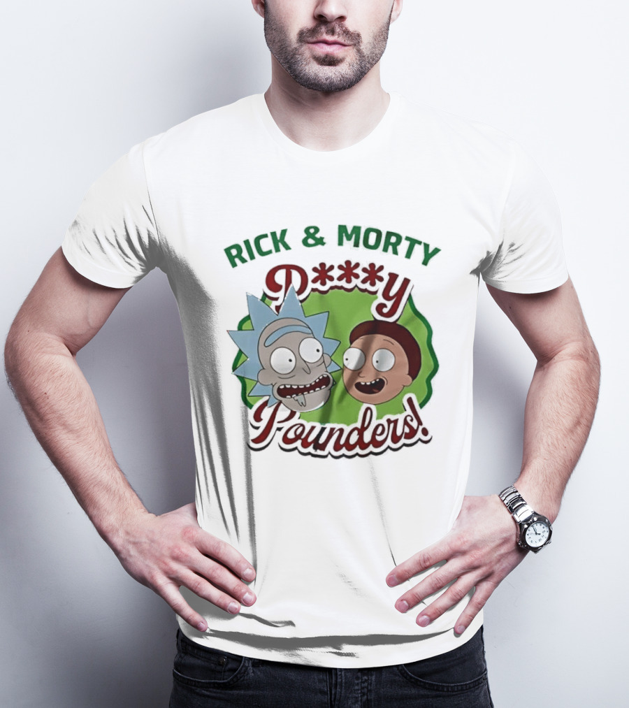 Rick And Morty P<strong></strong>y Pounders Cartoon Characters Green Portal T-Shirt