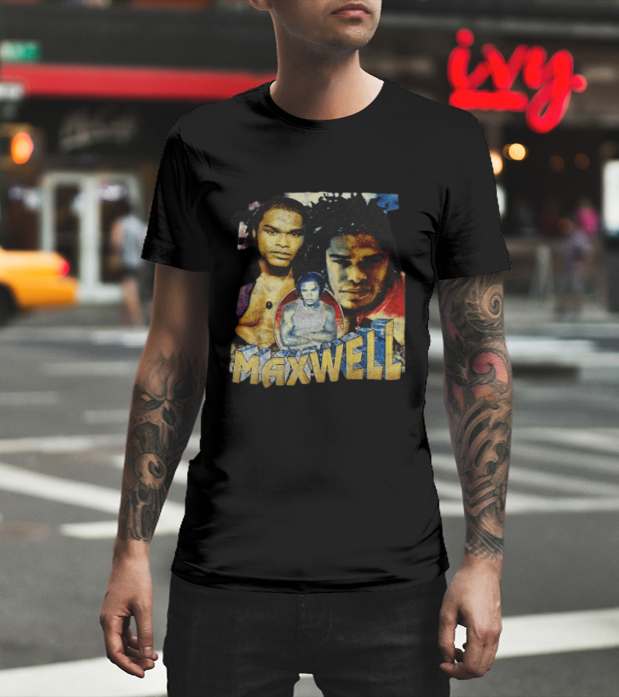 Maxwell 1990s Music Legend Collage T-Shirt