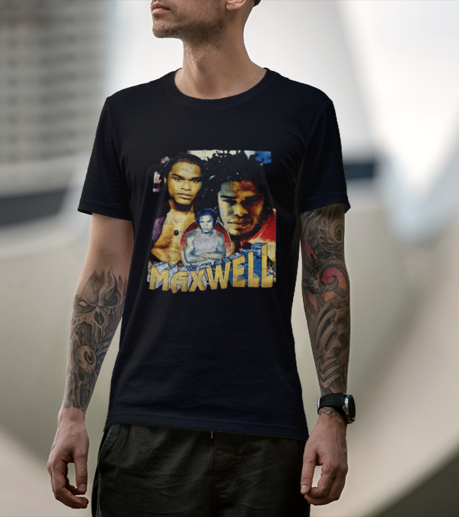 Maxwell 1990s Music Legend Collage T-Shirt