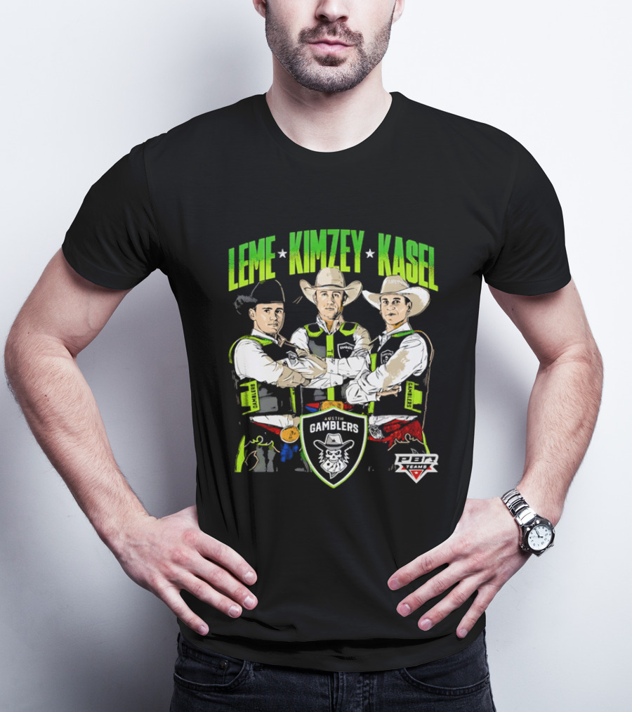 Austin Gamblers PBR Team Leme Kimzey Kasel Bull Riders T-Shirt