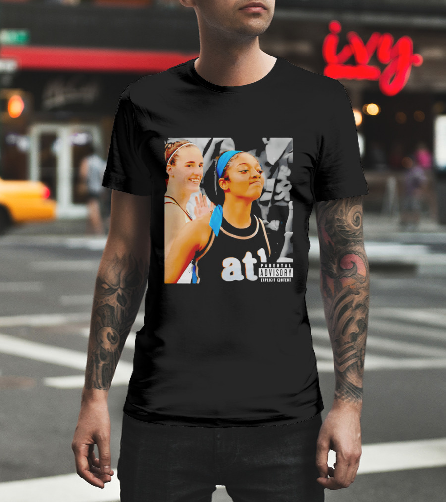 Caitlin Clark Angel Reese Memorable Moment Parental Advisory Explicit Content T-Shirt