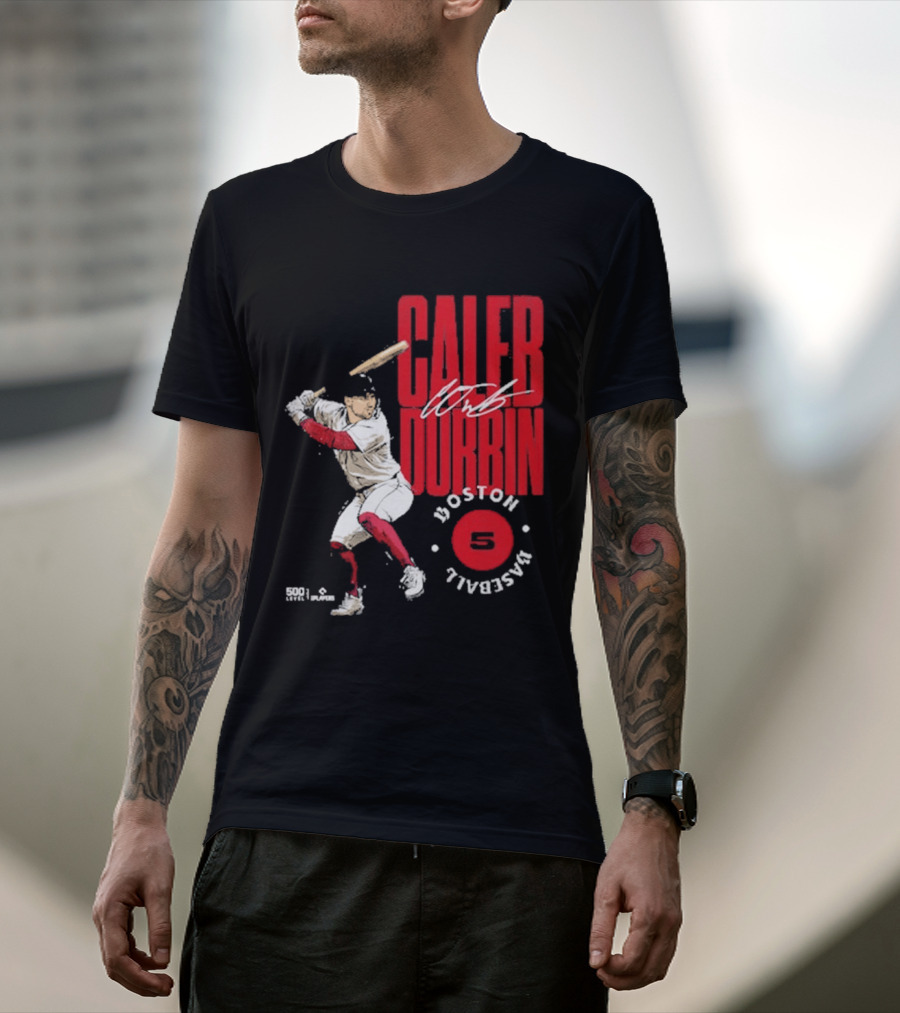 Caleb Durbin Boston Baseball Stamp Number 5 T-Shirt