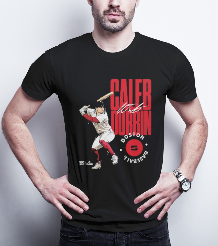 Caleb Durbin Boston Baseball Stamp Number 5 T-Shirt