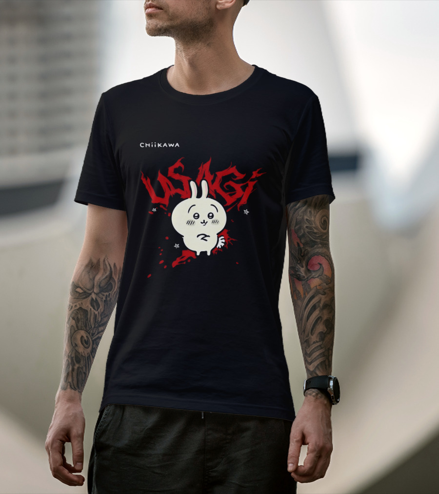 Chiikawa Usagi Kawaii Anime Red T-Shirt