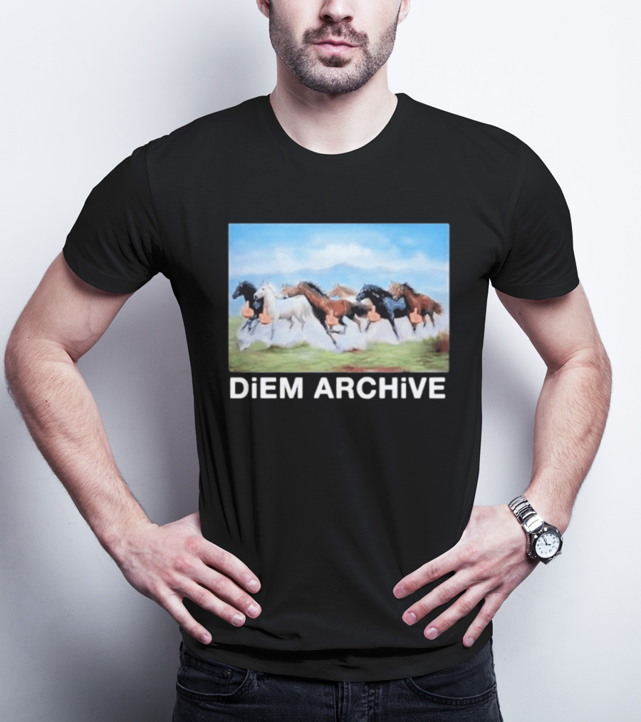 Diem Archive Running Horses Iconic Bet On A Horse T-Shirt