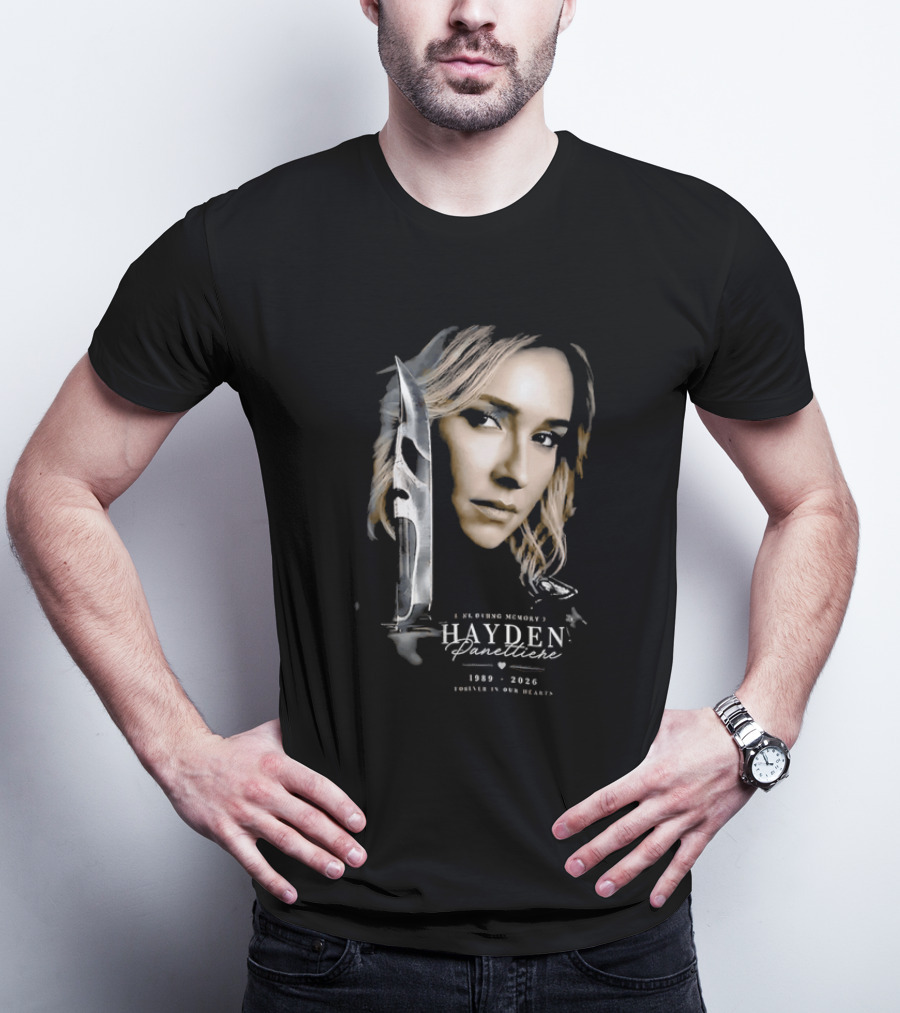 In Loving Memory Hayden Panettiere Forever In Our Hearts 1989 2026 Woman Knife Ghostface T-Shirt