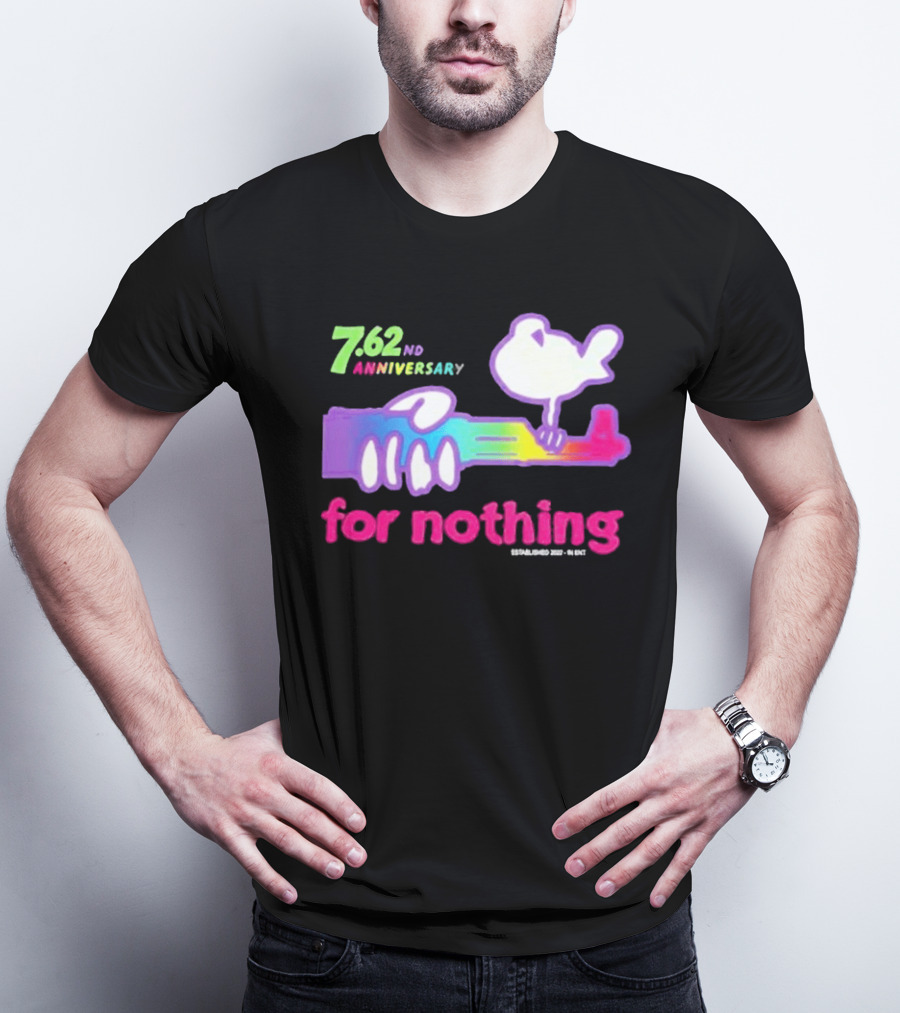 7.62nd Anniversary For Nothing Rainbow Dove Peacemaker T-Shirt