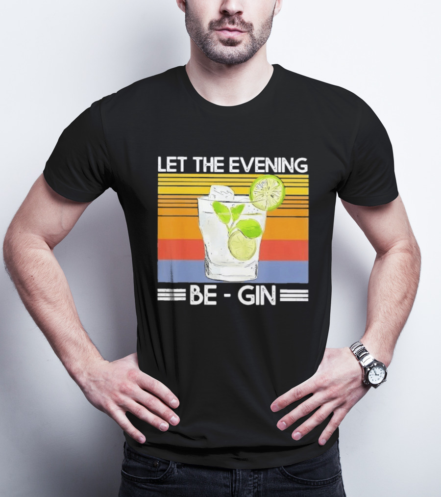 Let The Evening Be Gin Lime Mint Sunset T-Shirt