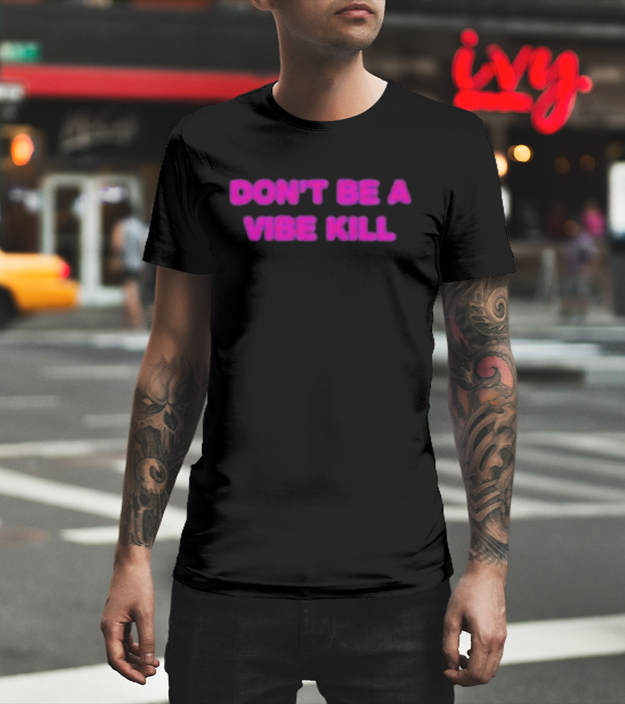 Madonna Don't Be A Vibe Kill Pink T-Shirt