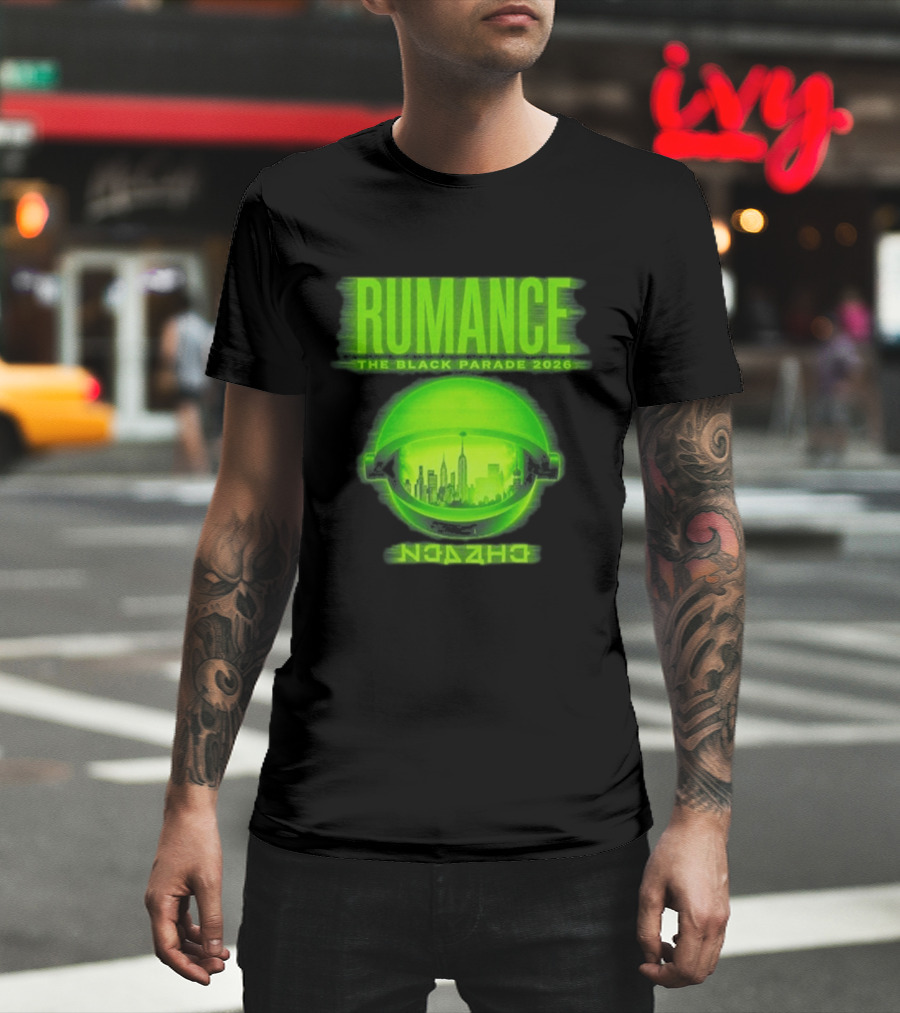 RUMANCE The Black Parade 2026 Neon Cityscape T-Shirt
