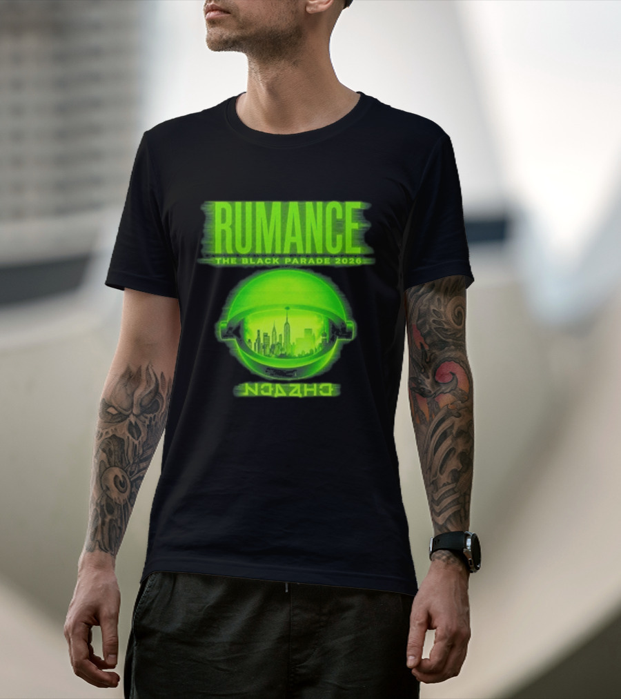 RUMANCE The Black Parade 2026 Neon Cityscape T-Shirt