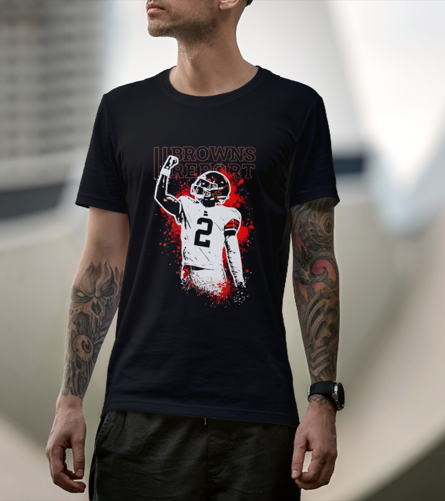 Shedeur Sanders Perfect Timing 2 Browns Report Cleveland Browns T-Shirt