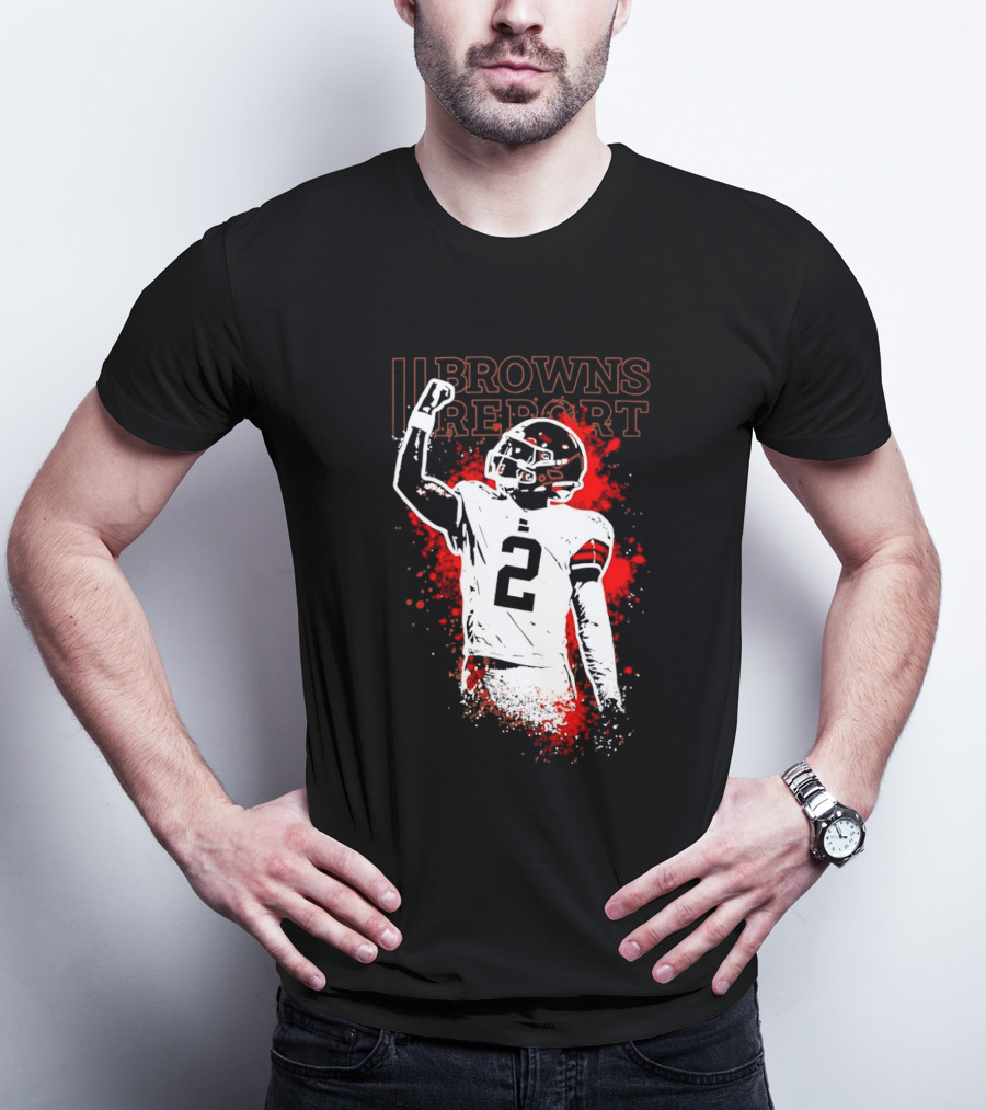 Shedeur Sanders Perfect Timing 2 Browns Report Cleveland Browns T-Shirt