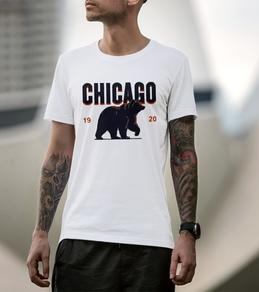 Chicago Bears 1920 Walking Grizzly Orange T-Shirt