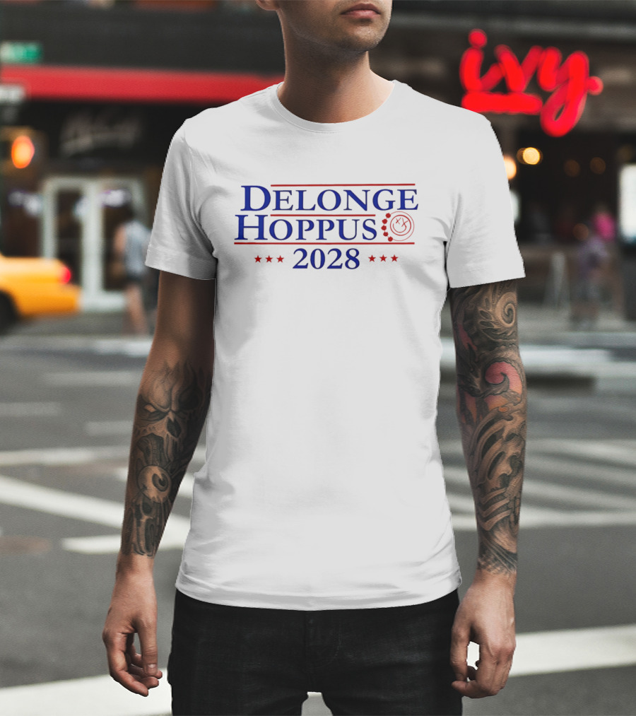 Delonge Hoppus 2028 Blink 182 Stars And Smiley Face T-Shirt