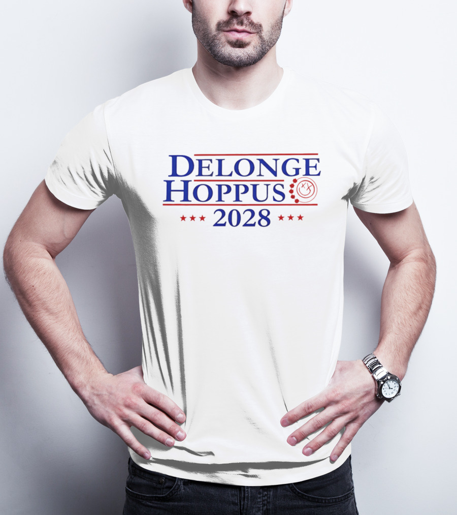 Delonge Hoppus 2028 Blink 182 Stars And Smiley Face T-Shirt