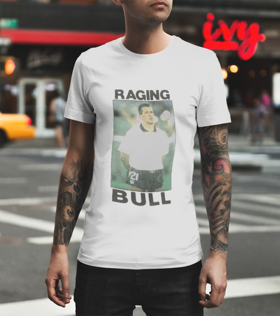 Raging Bull England Football 1989 1990 Player Number 21 T-Shirt