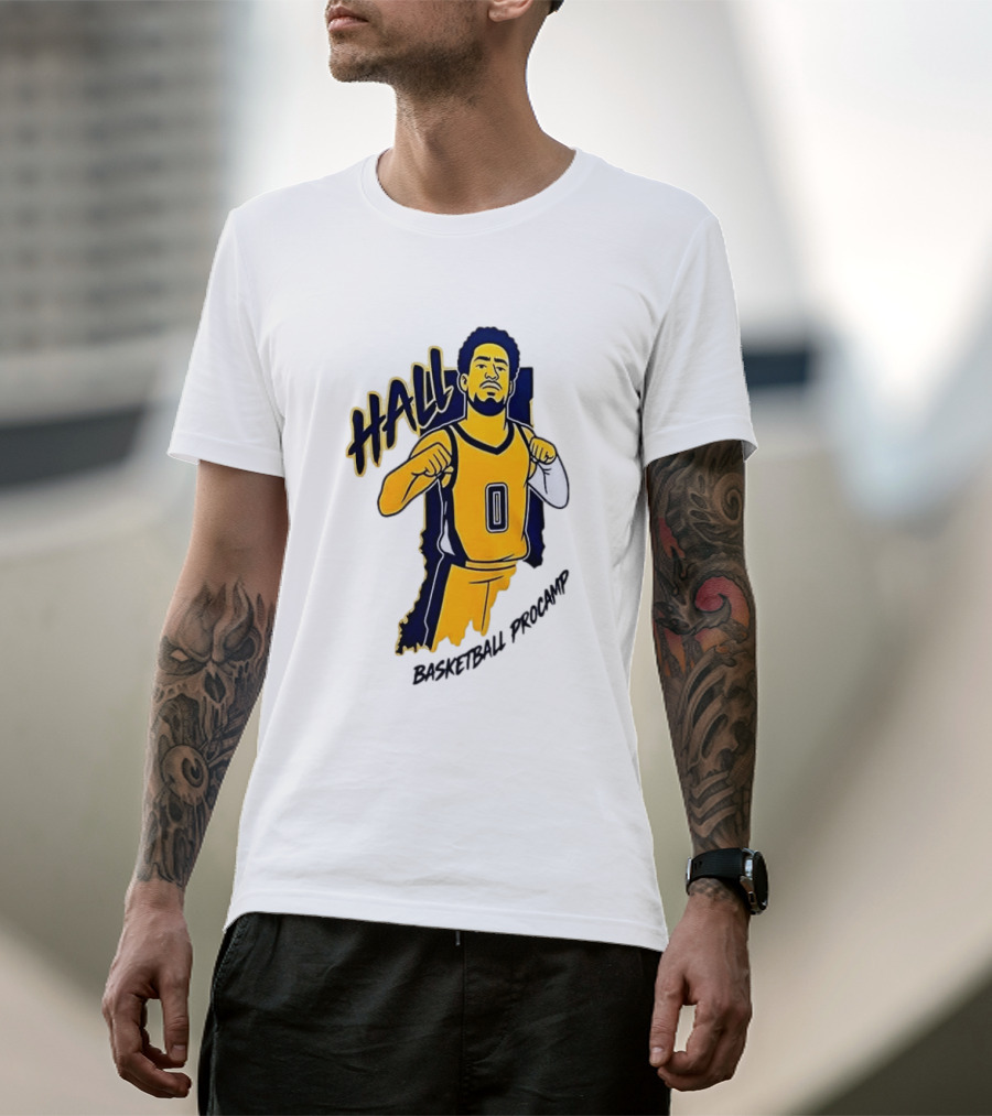 Indiana Pacers Haliburton Hall 0 Basketball Procamp T-Shirt