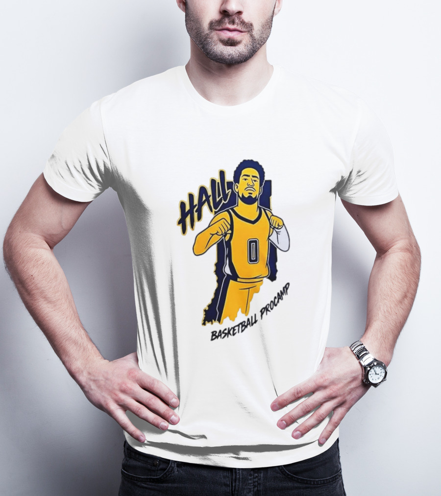Indiana Pacers Haliburton Hall 0 Basketball Procamp T-Shirt