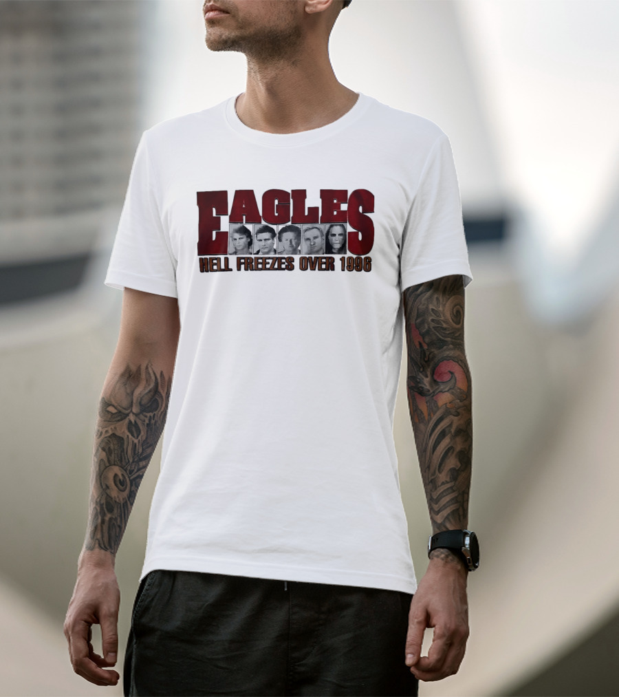 Eagles Hell Freezes Over 1996 Tour Vintage Retro Justin Bieber T-Shirt
