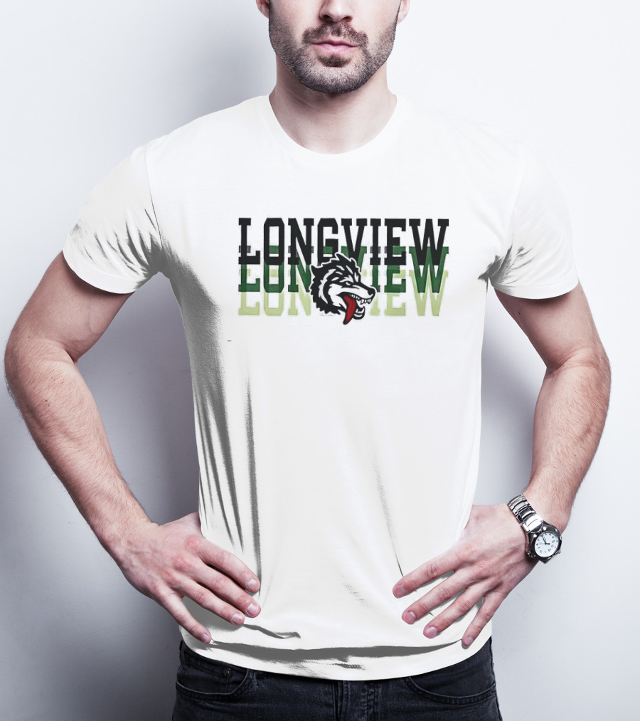 Longview Once A Lobo Always A Lobo Green Wolf Head T-Shirt