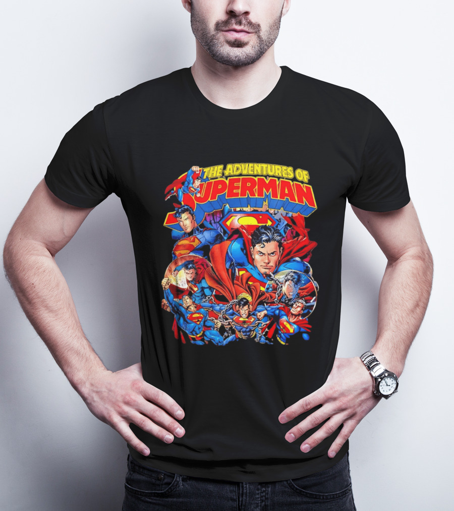 The Adventures Of Superman Iconic 2026 Comic Collage T-Shirt