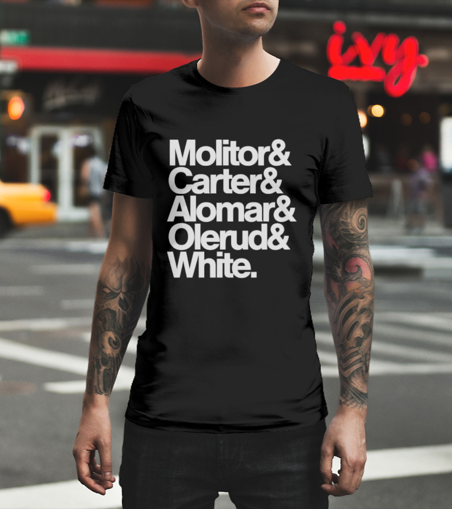 Toronto Blue Jays Molitor Carter Alomar Olerud White Team Legends T-Shirt