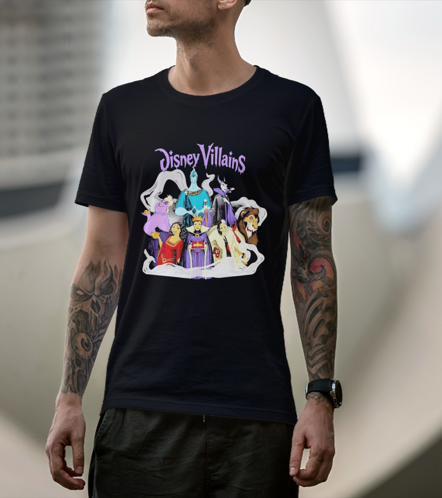 Disney Villains Halloween Squad Maleficent Hades Ursula Scar Evil Queen Cruella De Vil T-Shirt