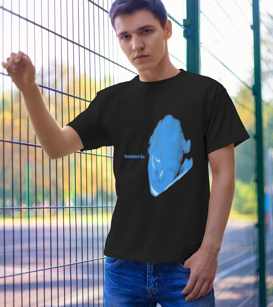 Fontaines D.C. Dopamine Chamber Blue Cover Black T-Shirt