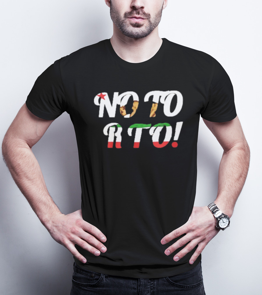 No To RTO Bold Lettering With Stars And Stripes T-Shirt