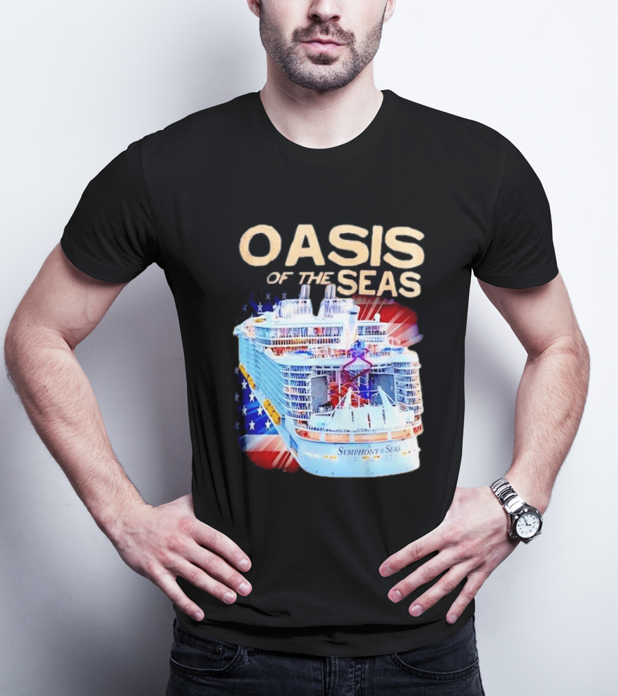 Oasis Of The Seas Symphony Cruise Ship American Flag T-Shirt