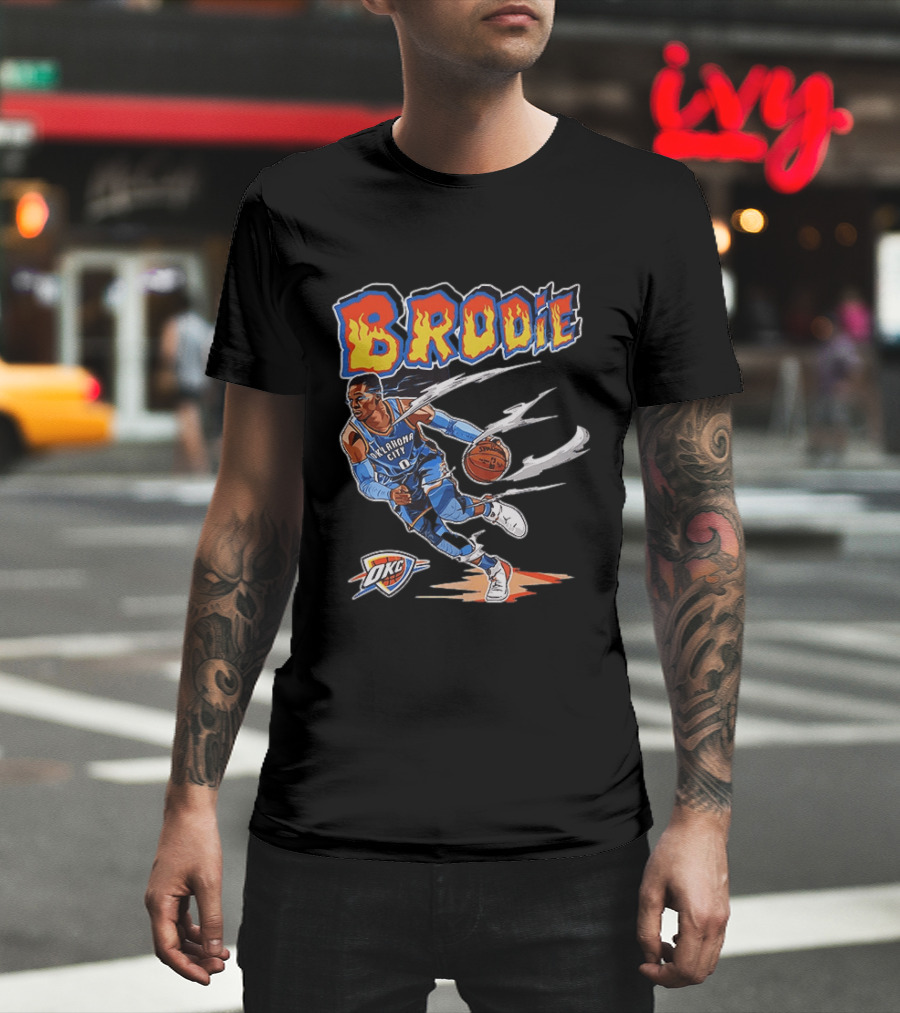 Brodie Russell Westbrook Oklahoma City Thunder OKC NBA Basketball T-Shirt