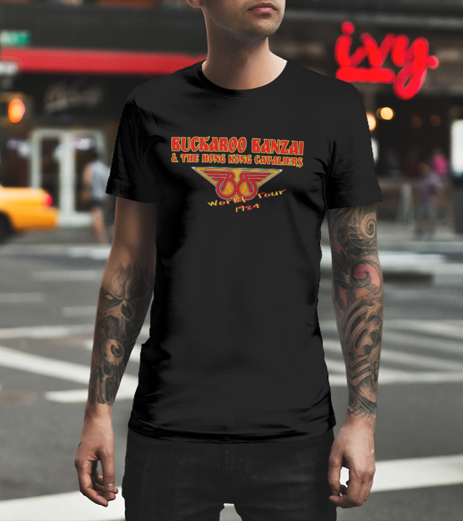 Buckaroo Banzai And The Hong Kong Cavaliers World Tour 1984 Retro BB Wings T-Shirt