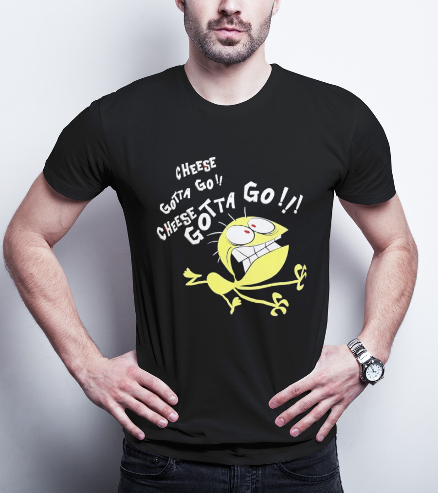 Cheese Gotta Go!! Yellow Cartoon Imaginary Friend T-Shirt