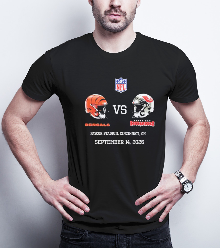 Cincinnati Bengals Vs Tampa Bay Buccaneers NFL Paycor Stadium September 14 2026 T-Shirt