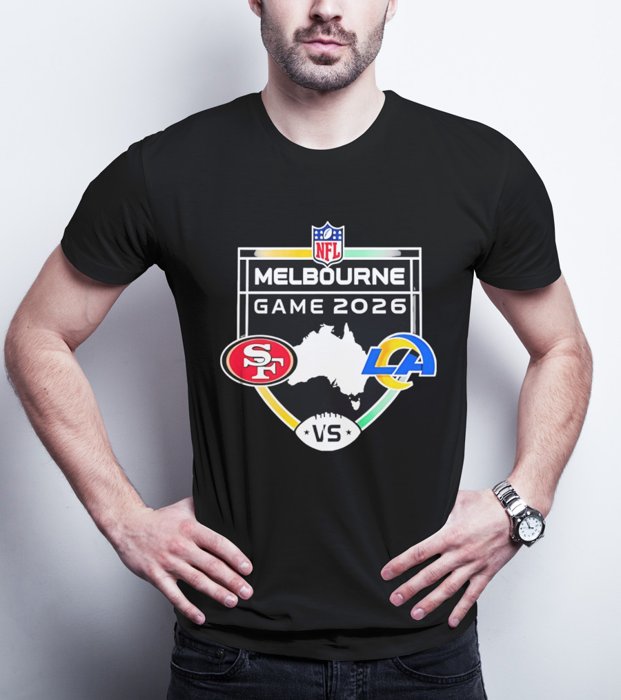 San Francisco 49ers Vs Los Angeles Rams NFL Melbourne Game 2026 T-Shirt