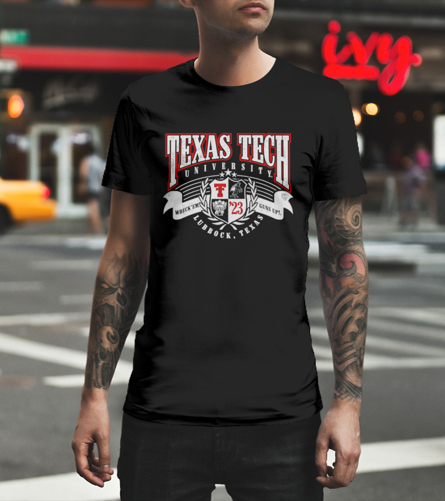 Texas Tech University Red Raiders Crest Lubbock Texas '23 T-Shirt