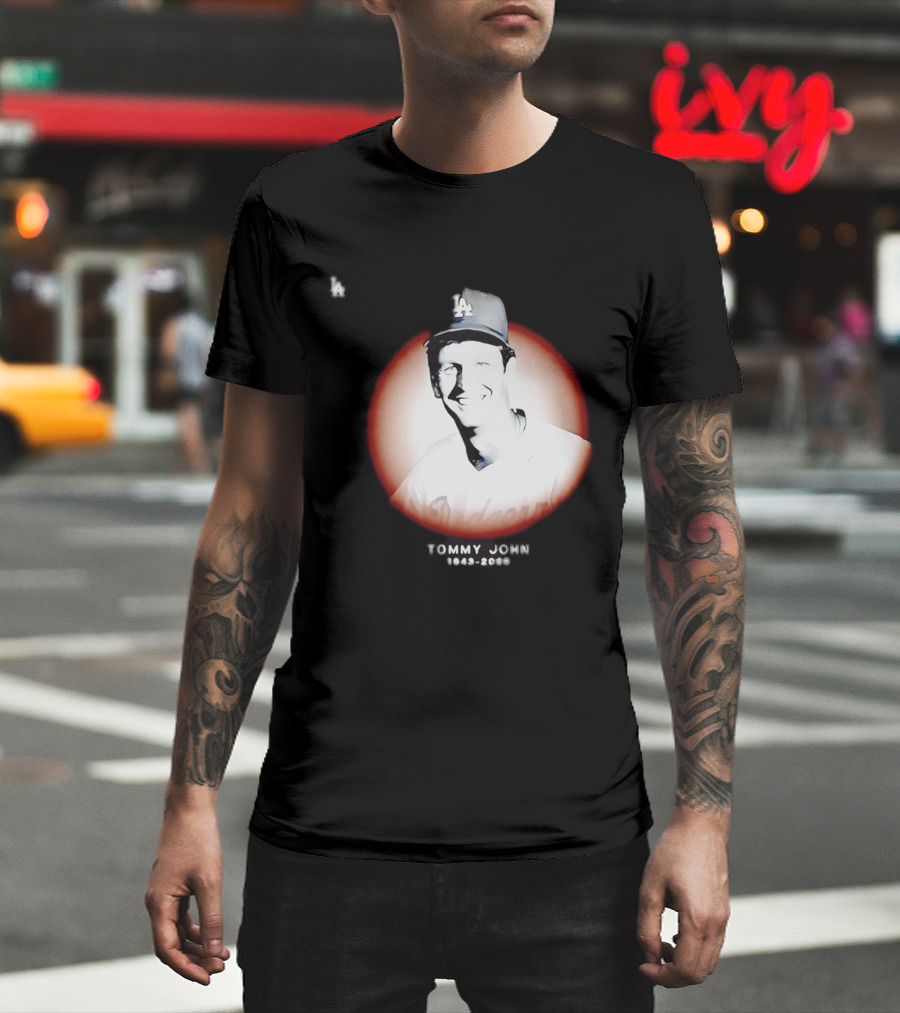 Tommy John 1943 2026 Memorial Baseball LA Dodgers T-Shirt