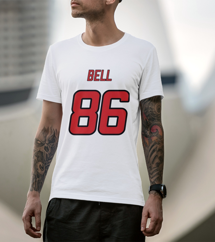 Bell 86 Red Jersey Number Sports T-Shirt