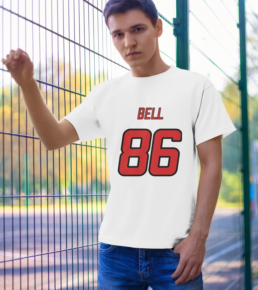 Bell 86 Red Jersey Number Sports T-Shirt