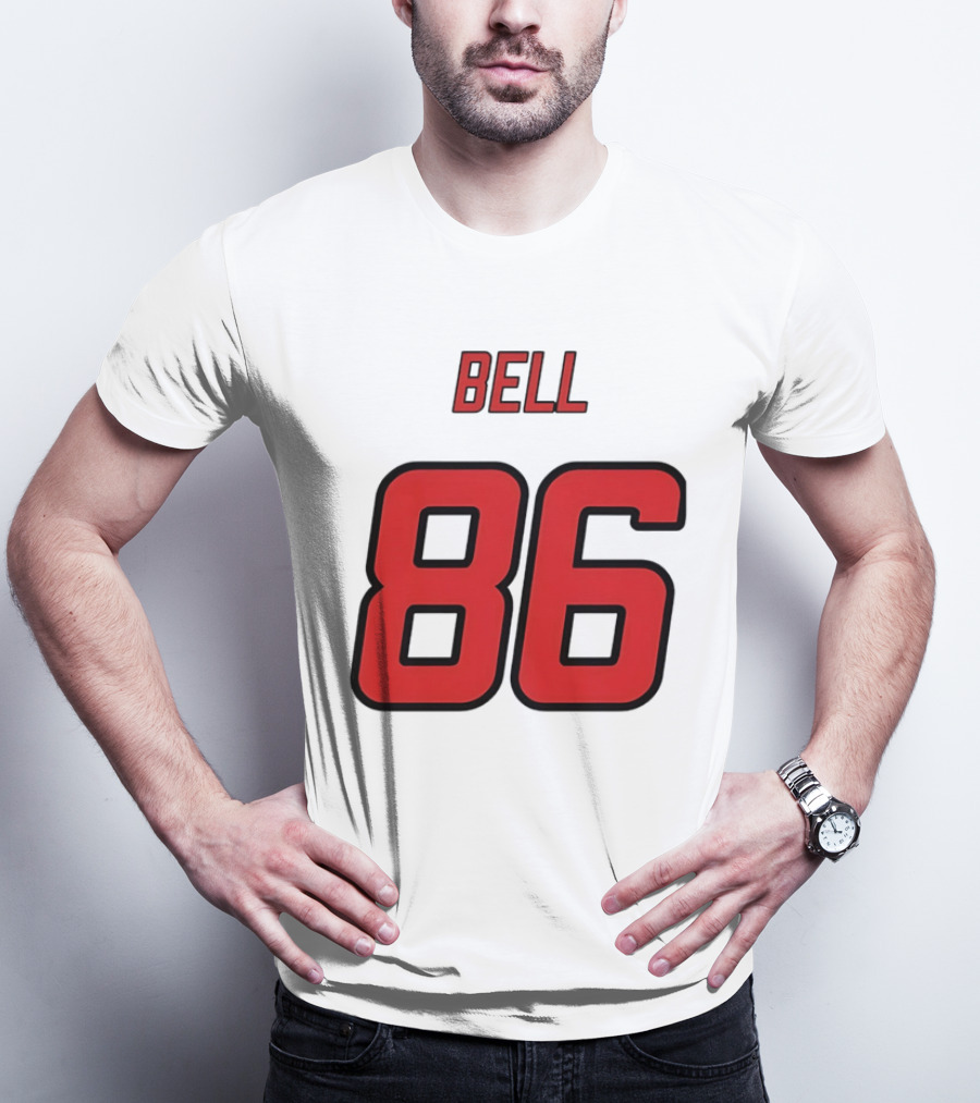 Bell 86 Red Jersey Number Sports T-Shirt