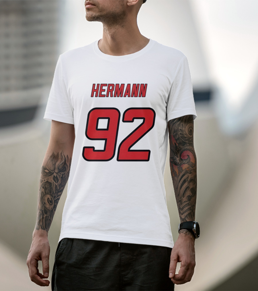 Hermann 92 Red Lettering Athletic Jersey T-Shirt