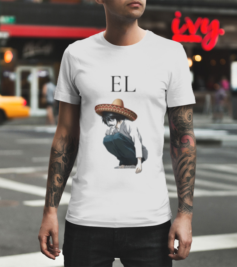 El L Death Note Mariachi Sombrero T-Shirt