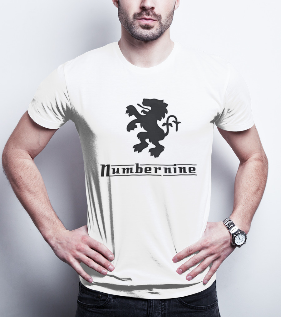 Numbernine Black Heraldic Lion T-Shirt