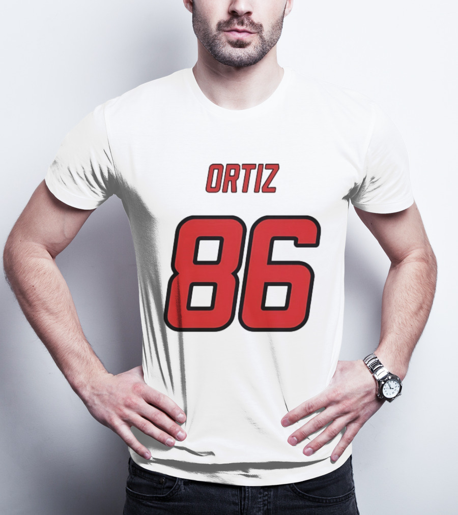 Ortiz Red 86 Jersey Number T-Shirt
