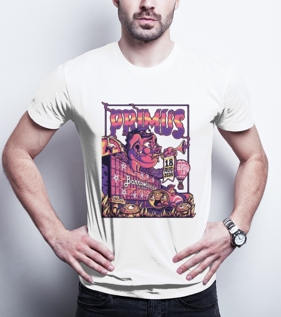Barrowland Ballroom Primus Concert August 18 2026 Glasgow UK Animated Music Event T-Shirt