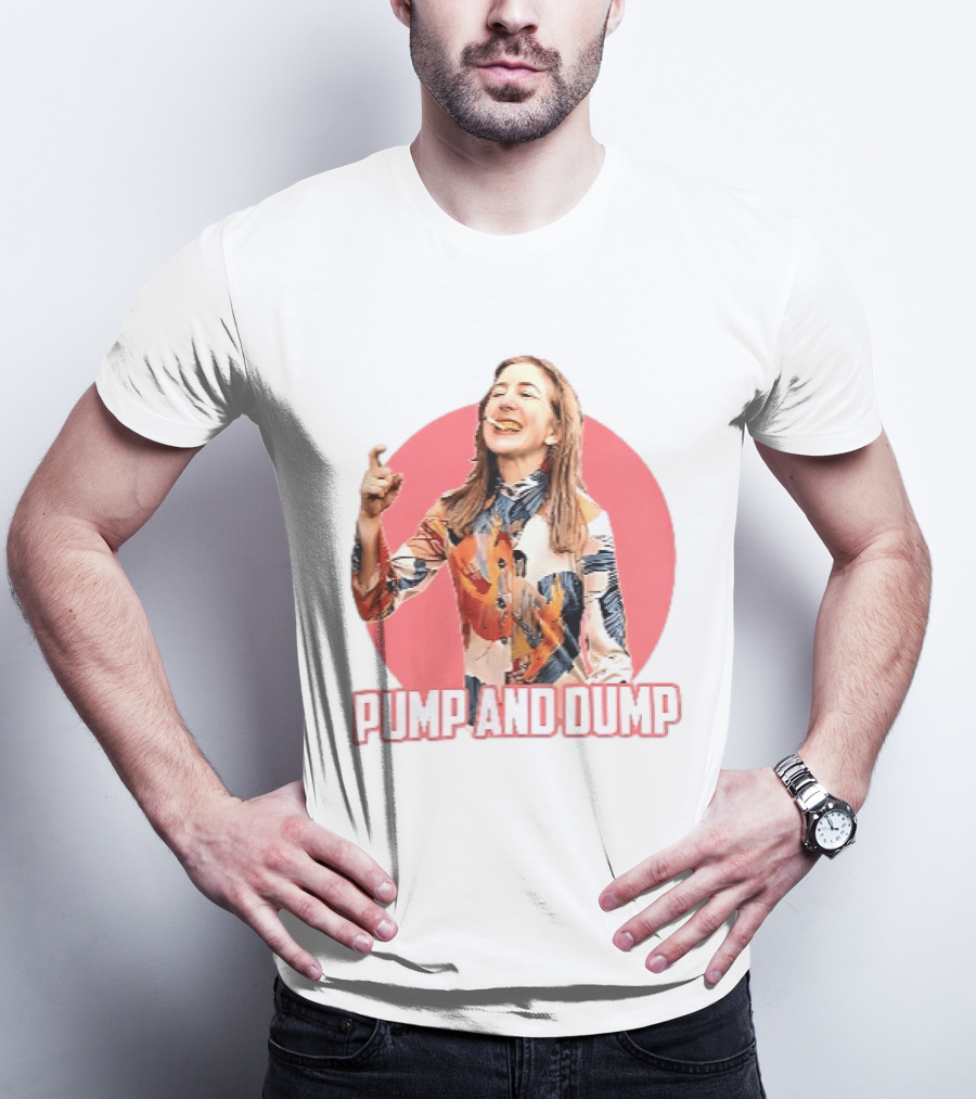Pump And Dump Woman With Cigarette Retro Style Collage T-Shirt