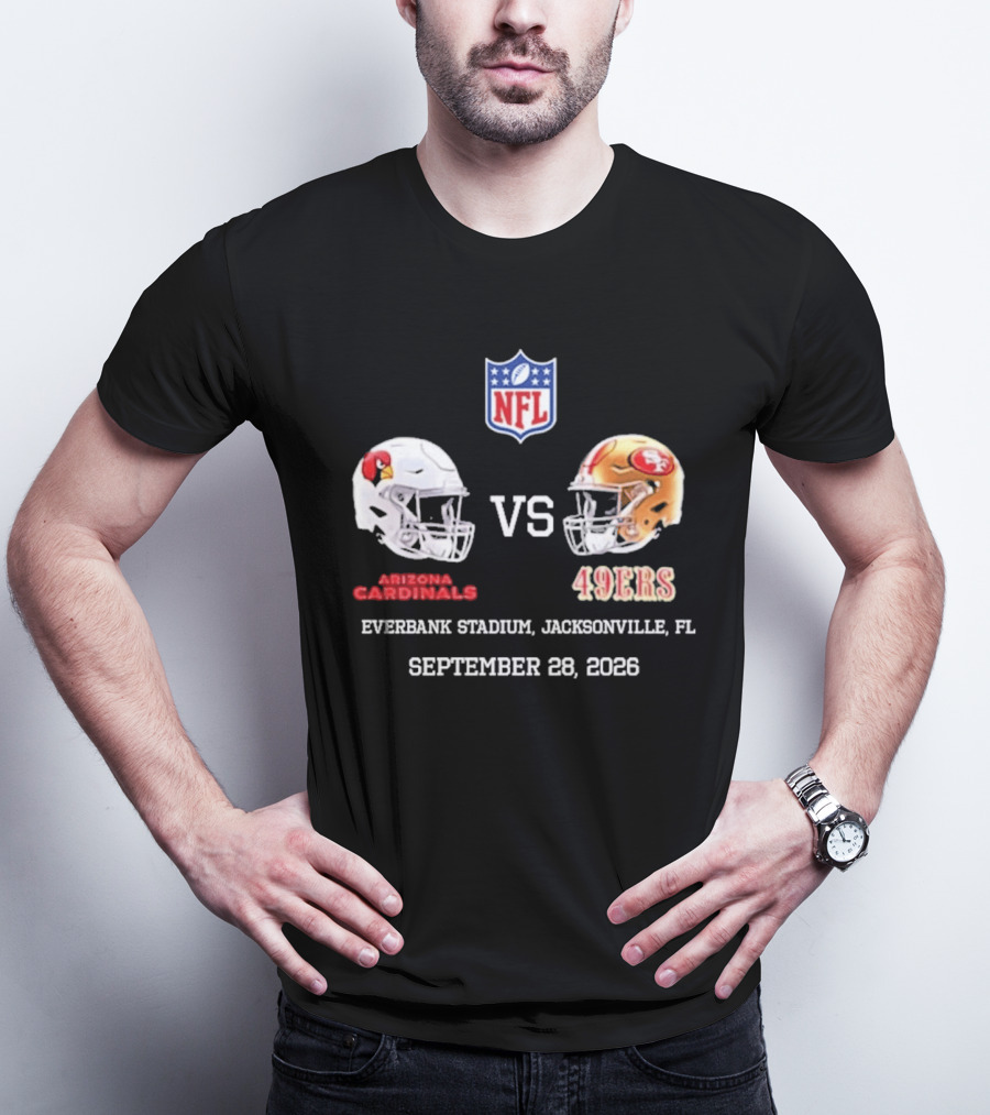Arizona Cardinals Vs 49ers EverBank Stadium Jacksonville FL September 28 2026 NFL T-Shirt