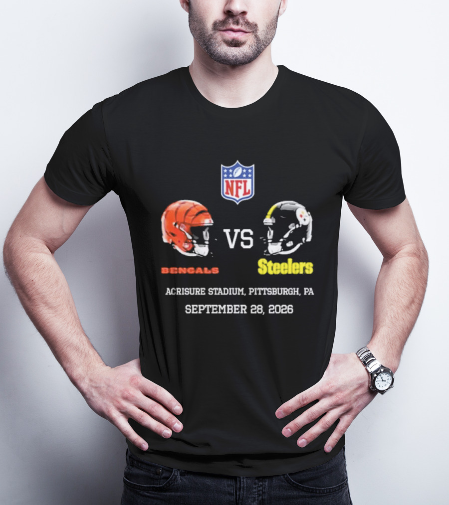 Cincinnati Bengals Vs Pittsburgh Steelers NFL Game Acrisure Stadium Pittsburgh September 28 2026 T-Shirt