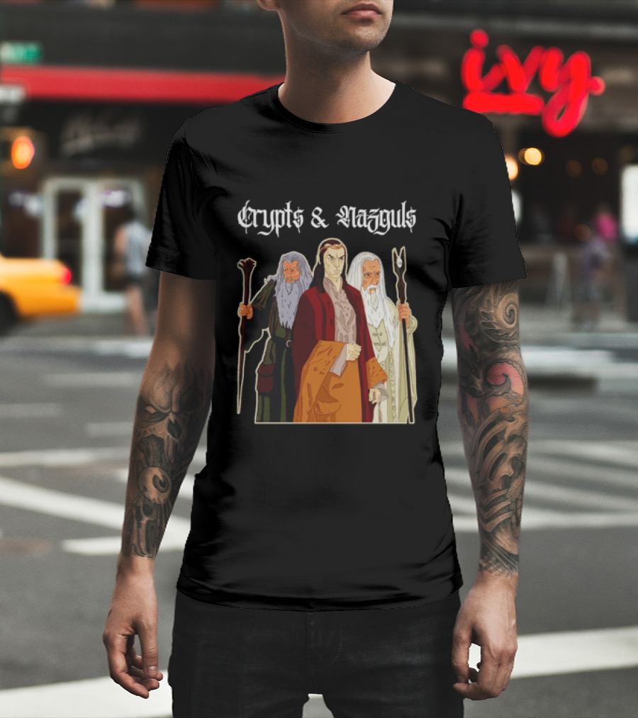 Crypts & Nazguls Dark Wizards Fantasy T-Shirt